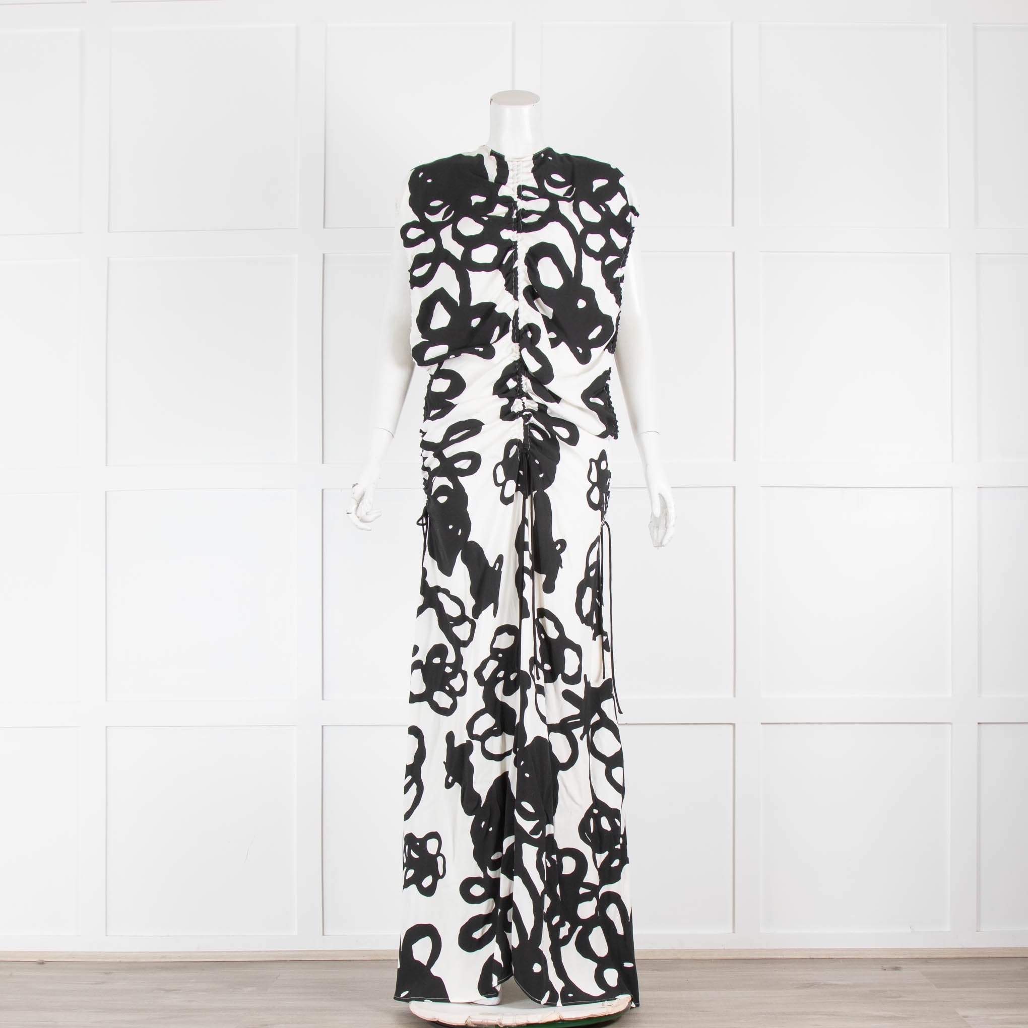 Christopher Kane Chroma Ivy Crepe Black And White Maxi Dress – Phoenix ...