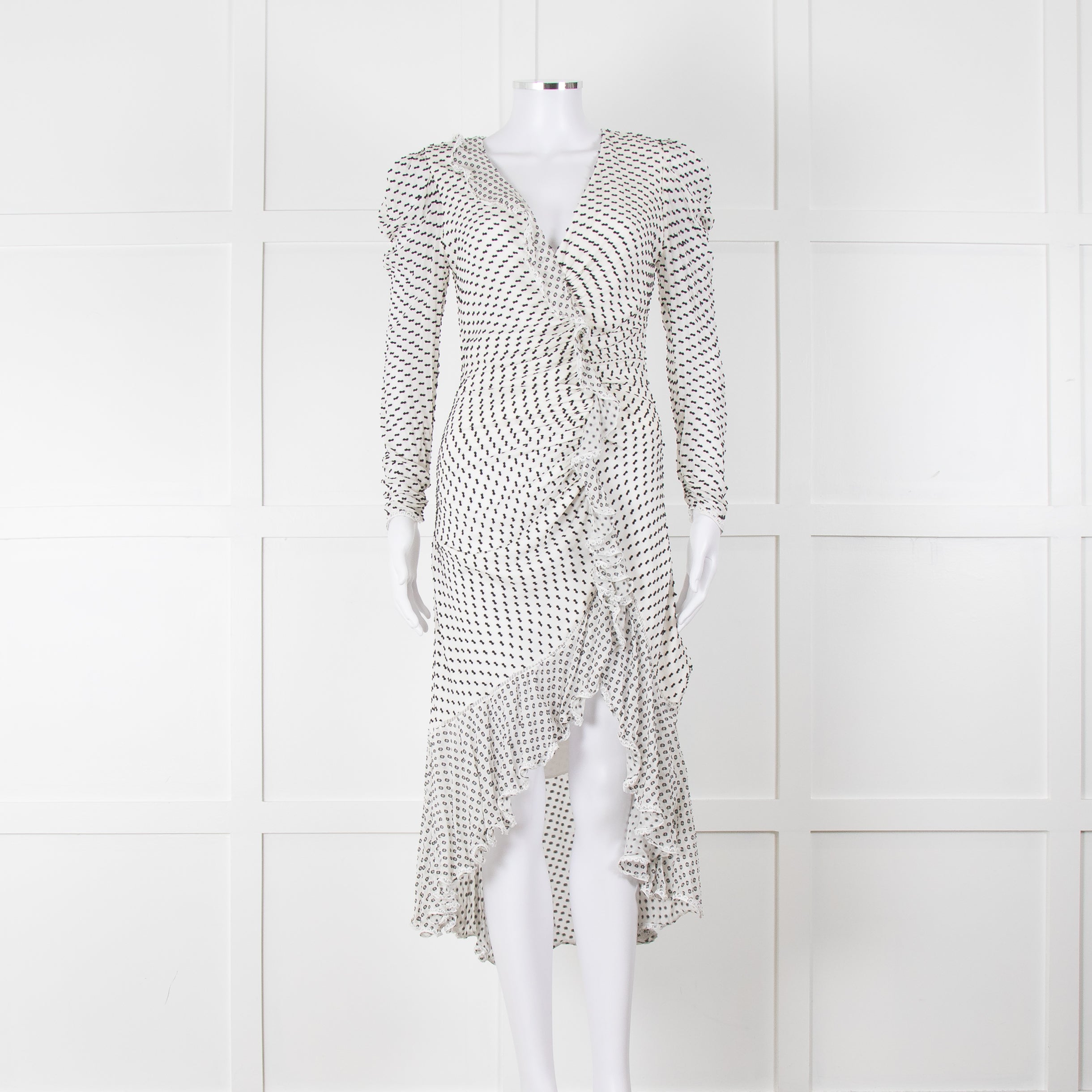 Jonathan Simkhai White Black Ruffle Long Sleeve Dress – Phoenix Style