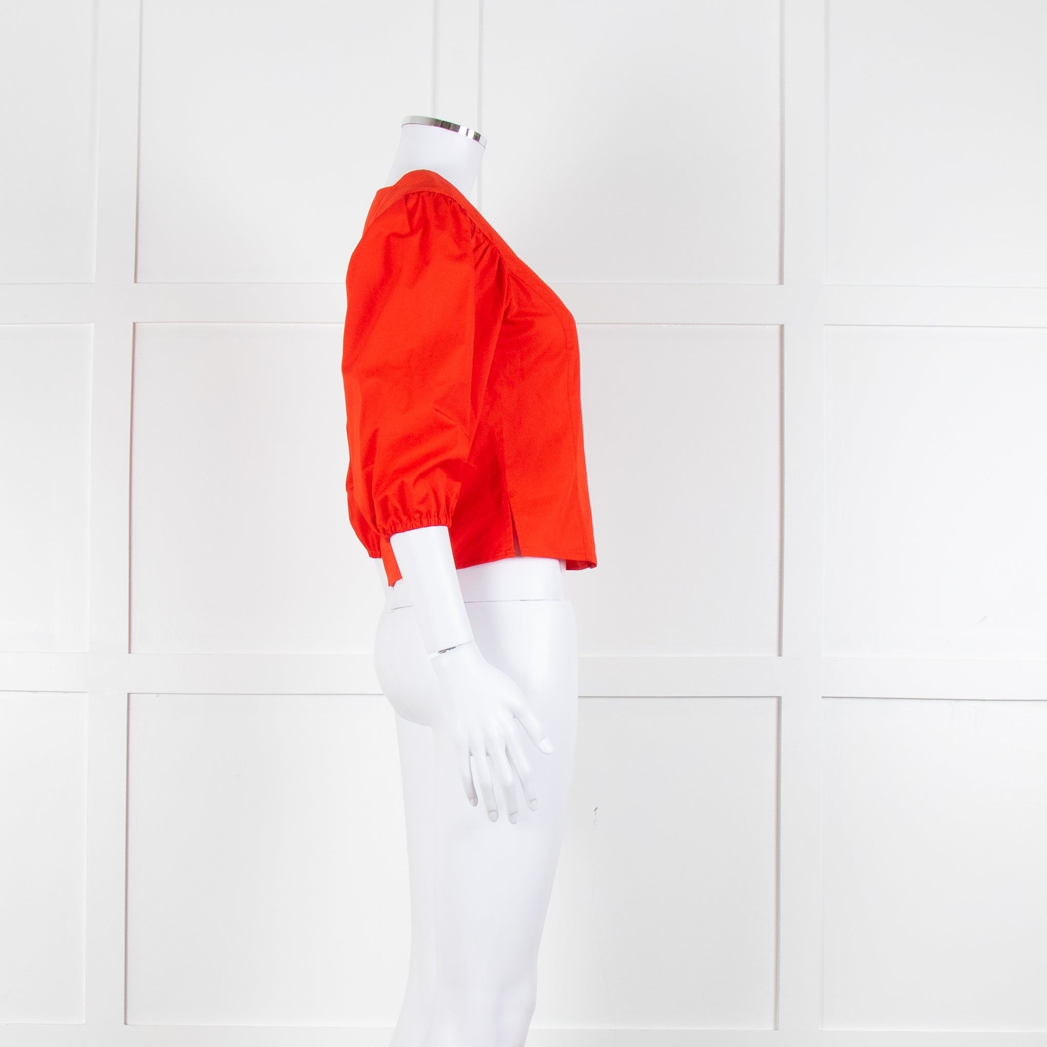 Tory Burch Orange Red Cotton Puff Sleeve Top – Phoenix Style