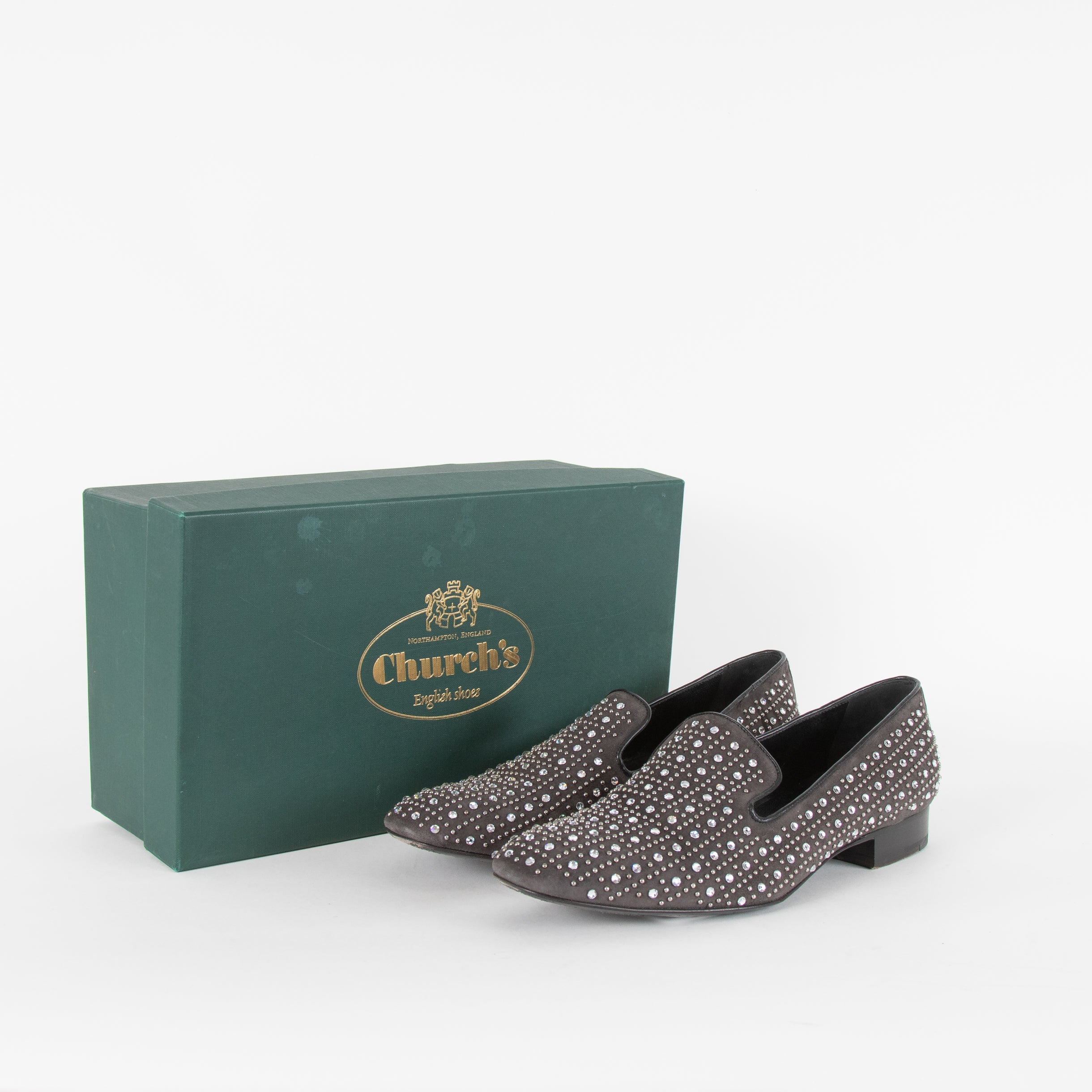 Church's Black Suede Crystal Classic Slipper – Phoenix Style