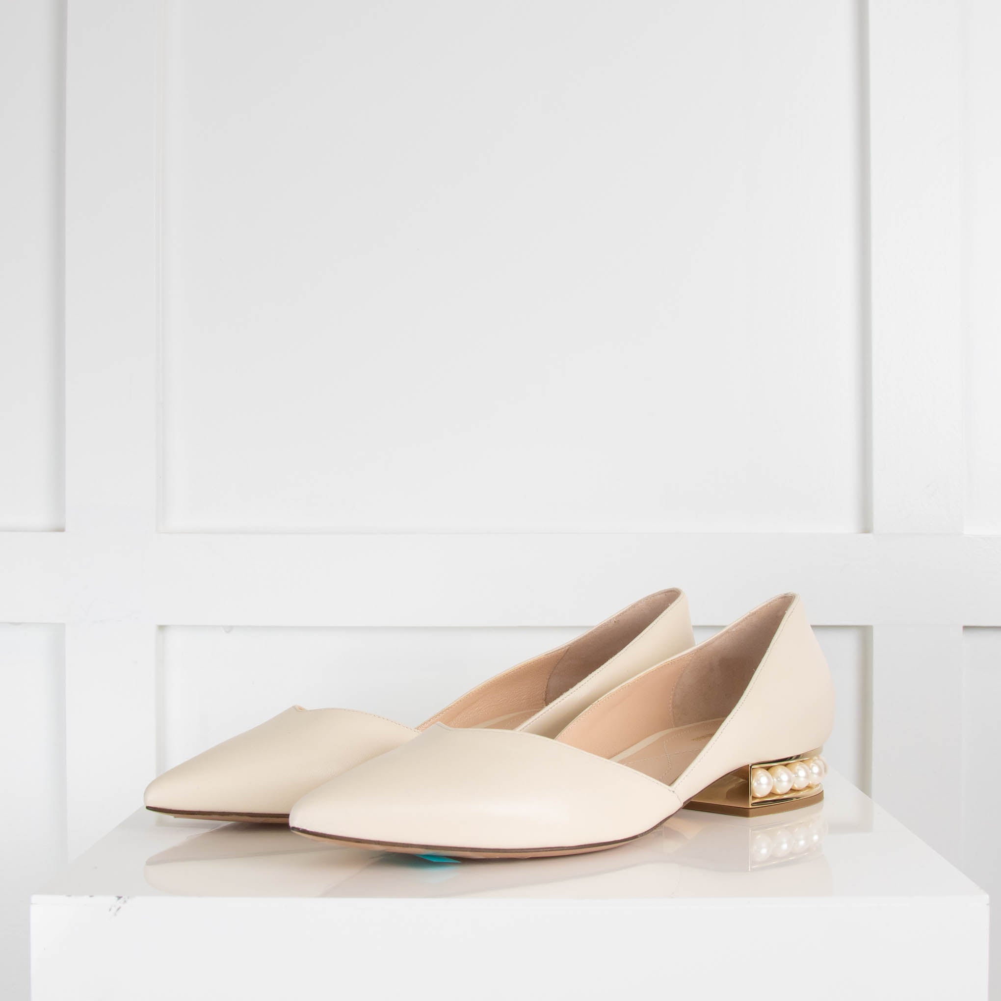 Nicolas Kirkwood Cream Pearl Heel Pointy Shoes – Phoenix Style